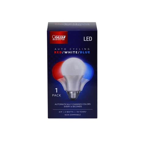 Bombilla Led Feit Electric A19 E26 Rwb 2 W 450 Lm 4000 K Lider
