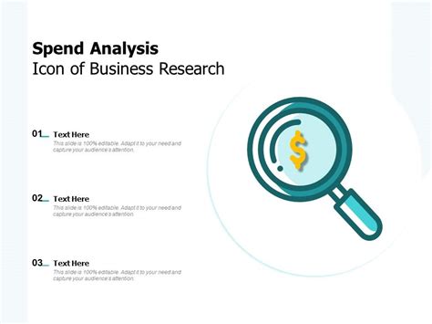 Spend Analysis Icon Of Business Research Presentation Powerpoint Templates Ppt Slide