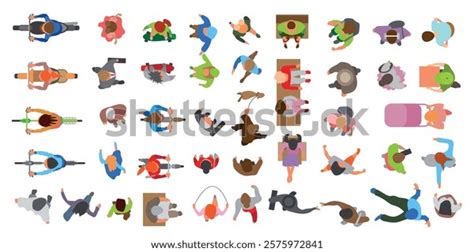 Top View People Different Genders Ages Stock Vector Royalty Free 2575972841 Shutterstock
