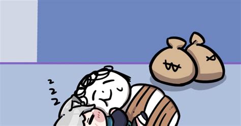 Sd 커미션밧줄로 묶인 센세 껴안고 자는 모습 말랑찐빵のイラスト Pixiv