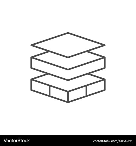 Multi Layered Line Outline Icon Royalty Free Vector Image
