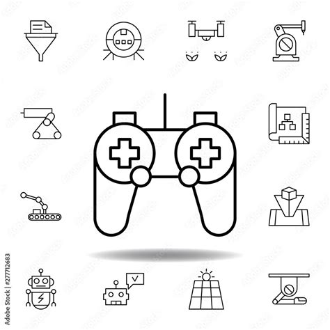 Robotics Control Outline Icon Set Of Robotics Illustration Icons