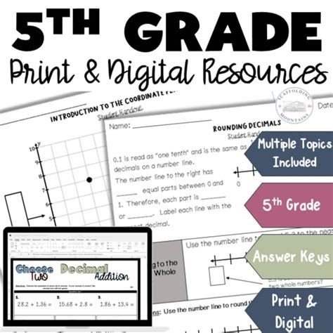 5th Grade Math Bundle Coordinate Plane Whole Number And Decimal Operations 5th Grade Math Bundle Coordinate Plane Whole Number And Decimal Operations