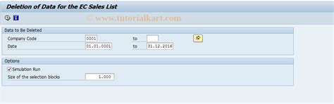 FP DEL REPZM SAP Tcode Delete EC Sales List Data FP DEL REPZM SAP Tcode Delete EC Sales List Data