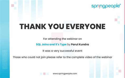 Springpeople On Linkedin Springpeople Webinar Datebase Saq Mysql
