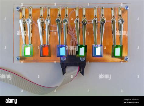 Checking Turn On Small RGB Oled Display On A Probe Station Stock Photo Alamy