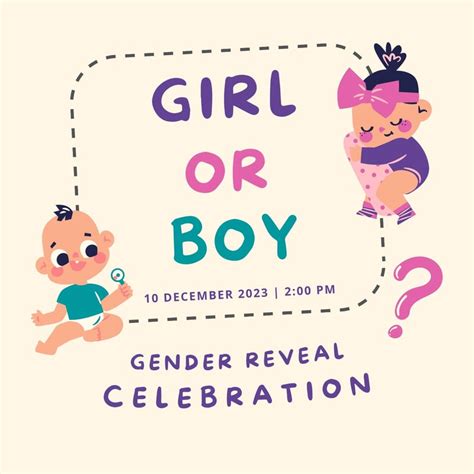 Free And Customizable Gender Reveal Templates