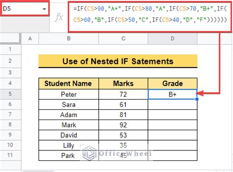How To Use Nested IF Statements In Google Sheets Examples