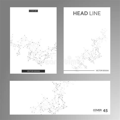 Technology Modern Abstract Composition Connect Dots And Lines Text Frame Surface Brochure
