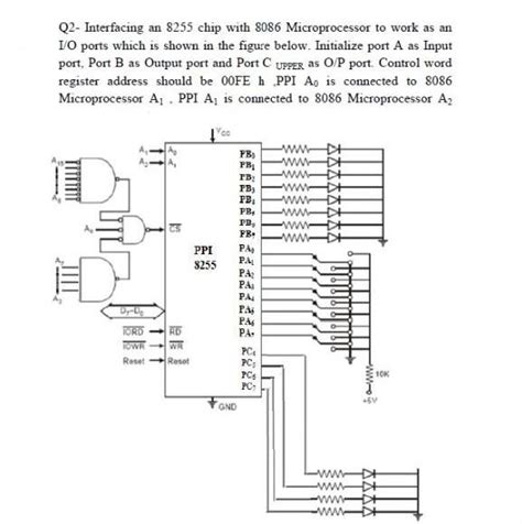 Solved Q2 Interfacing An 8255 Chip With 8086 Microprocessor