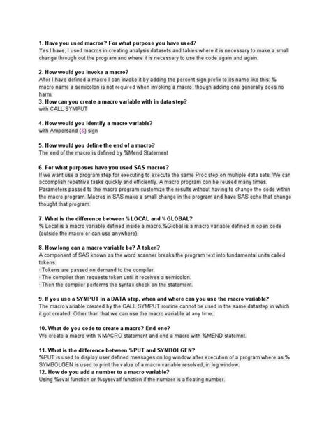 Sas Macro Programming Guide Pdf Sas Software Parameter Computer Programming