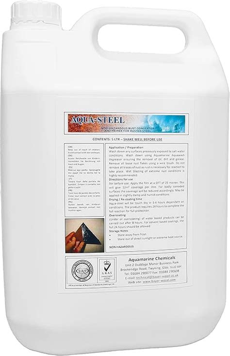 Aquasteel Rust Converter And Primer Litre Amazon Co Uk Automotive