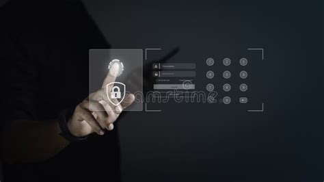Businessmen Is Scanning Fingerprint And Biometric Authentication Processing Of Biometric For