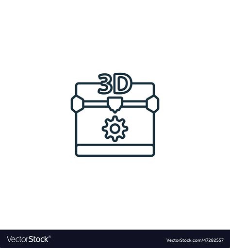 3d Manufacturing Icon Monochrome Simple Sign From Vector Image