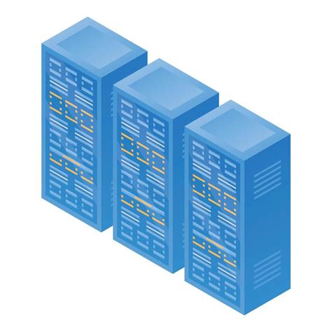 Room Blue Server Icon Isometric Style 15383950 Vector Art At Vecteezy
