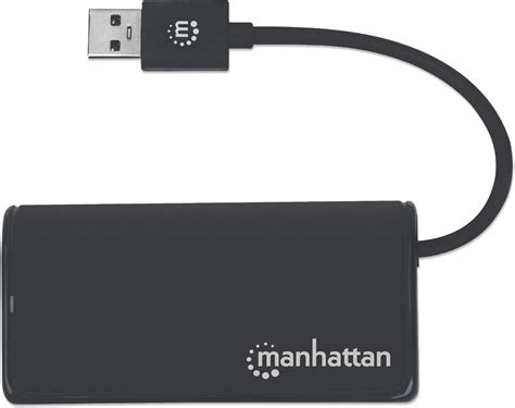 Manhattan Port Superspeed Usb Hub Supporting Gbps Transfer Speeds With Built In Usb A Male