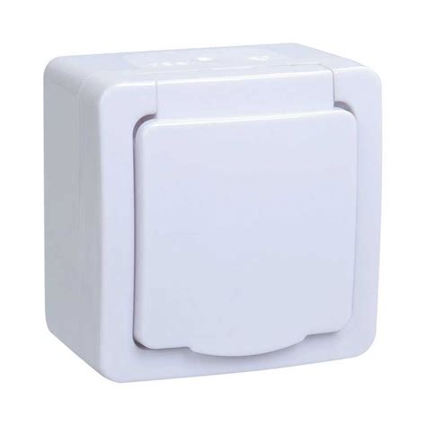 Розетка 2P PE IEK Germes Plus с крышкой белая ERMP12-K01-16-54-EC ⚡ ...