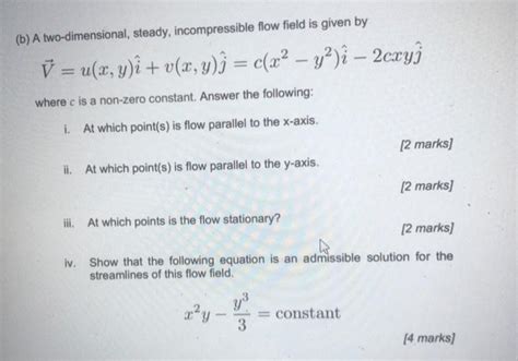 solved b a two dimensional steady incompressible flow