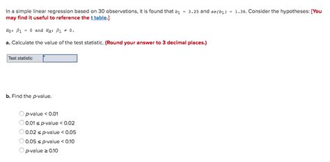 Solved In A Simple Linear Regression Based On 30 Solved In A Simple Linear Regression Based On 30