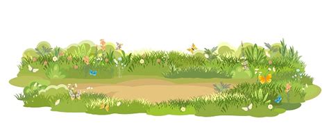 샌디 글레이드 여름 초원 녹색 즙이 많은 잔디가 닫힙다 초원 필드에 배치합니다 텐트를 위한 장소 만화 스타일 플랫 디자인 일러스트 벡터 아트 0명에 대한 스톡 벡터 아트 및