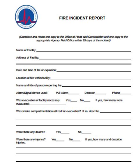 Fire Report Template Great Professionally Designed Templates
