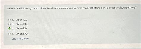 Solved Which Of The Following Correctly Identifies The
