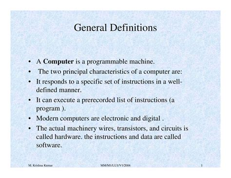 M1l1 Use Notes For Cse 331 A Computer Is A Programmable Machine