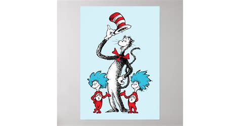 Dr Seuss Cat In The Hat Thing One And Thing Two Poster Zazzle