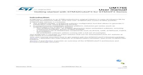 Um1766 User Manual€¦ · Stm32cubef3 Main Features Um1766 729