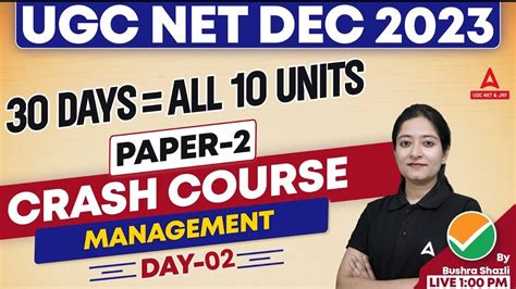Ugc Net Management Paper 2 Ugc Net Management Crash Course Day 2 By