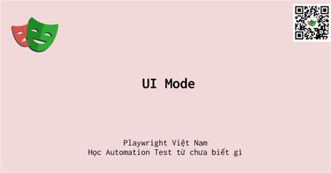 Vọc Playwright Ui Mode Playwright Việt Nam Học Automation Test Từ