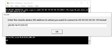 ble central main mode tera term script at command examples
