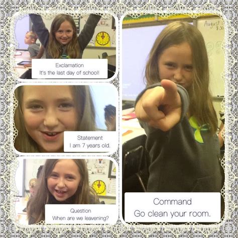 Four Types Of Sentences Using Student Selfies Types Of Sentences Last Day Of School Sentences