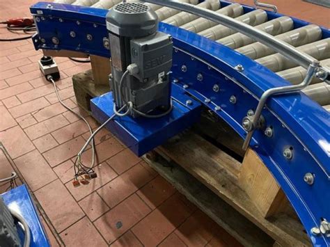 Roller Conveyor Curve 90° With Lateral Guide Conveyor Technology Curve Rollers In Tönisvorst