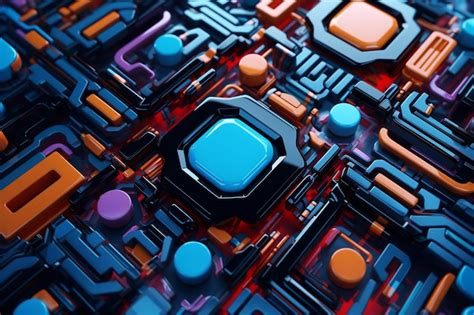 Premium Photo Pattern Of Robotics Elements In Futuristic Colors 00480 02 Premium Photo Pattern Of Robotics Elements In Futuristic Colors 00480 02