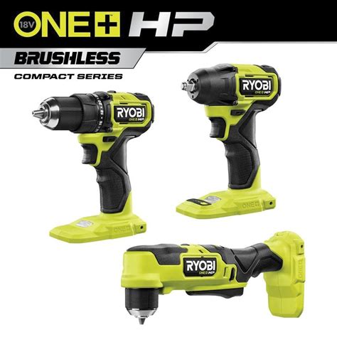 Ryobi One Hp 18v Brushless Cordless 2 Tool Combo Kit W Extended Reach Ratchet Compact Right