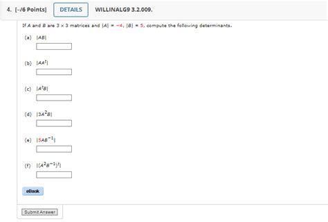 Solved Nd B Are 33 Matrices And A 4 B 5 AB AAt Chegg Com
