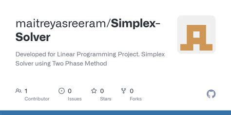 Github Maitreyasreeramsimplex Solver Developed For Linear Programming Project Simplex