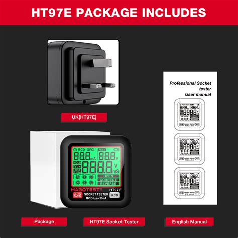 Habotest📢ht97e Digital Smart Socket Tester Multifunction Socket Voltage Test Socket Detector Uk