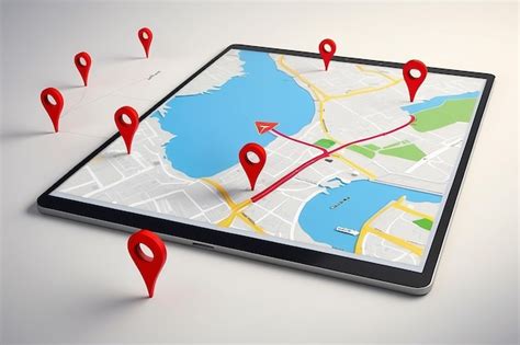 Concept View Of Finding A Place On An Online Map Technology Concept Premium AI Generated Image