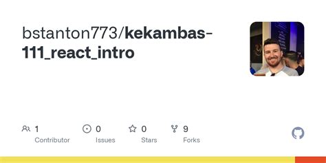 Github Bstanton Kekambas React Intro