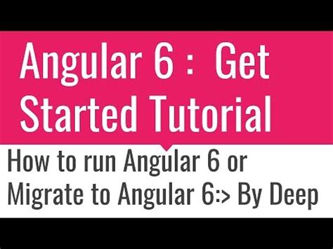 Get Started With Angular 6 YouTube