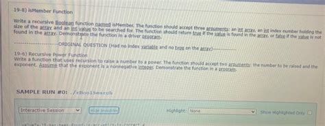 19 8 is member function write a recursive boolean