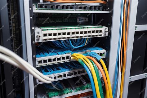 Premium Photo Information Technology Computer Network Telecommunication Ethernet Cables