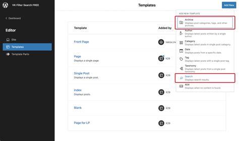 To Use With The Fse Block Theme Docs Vk Filter Search
