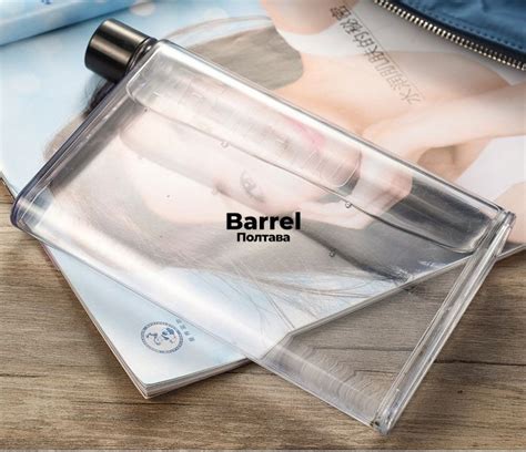 Плоска пляшка A5 для води 420 мл Memobottle прозора купити в Полтаві Barrel