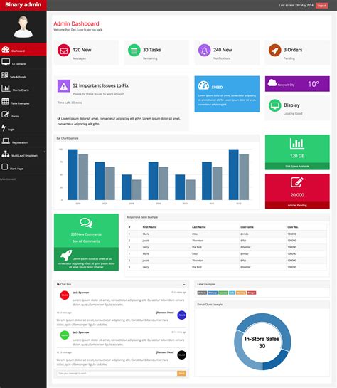 Binary Admin Free Responsive HTML Bootstrap Admin Template