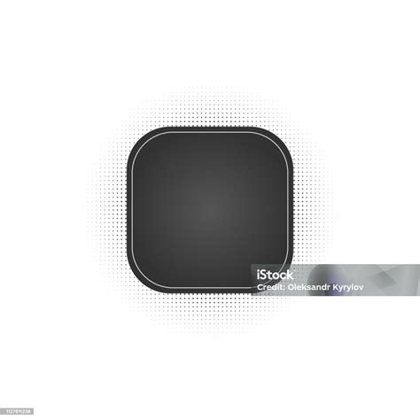 검은 추상적인 벡터 사각형 프레임 하프톤 도트 로고 엠 블 럼 디자인 요소 둥근 테두리 하프톤 서클 도트를 사용 하 여 아이콘 0명에 대한 스톡 벡터 아트 및 기타 이미지