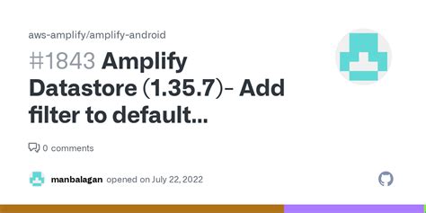 Amplify Datastore 1357 Add Filter To Default Subscriptions For