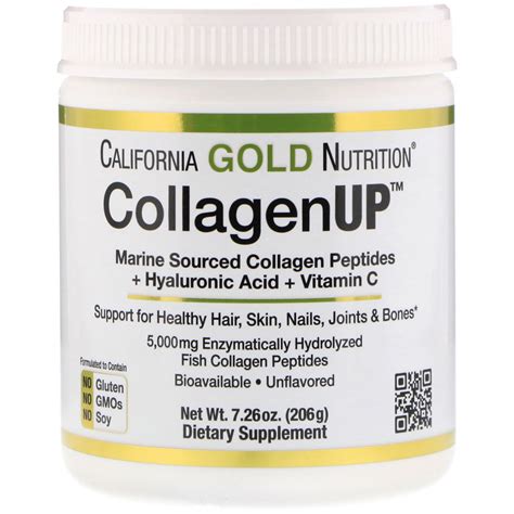 California Gold Nutrition, CollagenUP, Marine Collagen + Hyaluronic ...